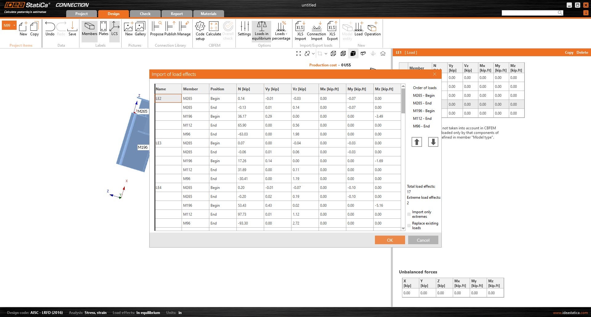 RISA-3D import into IDEA StatiCa | IDEA StatiCa